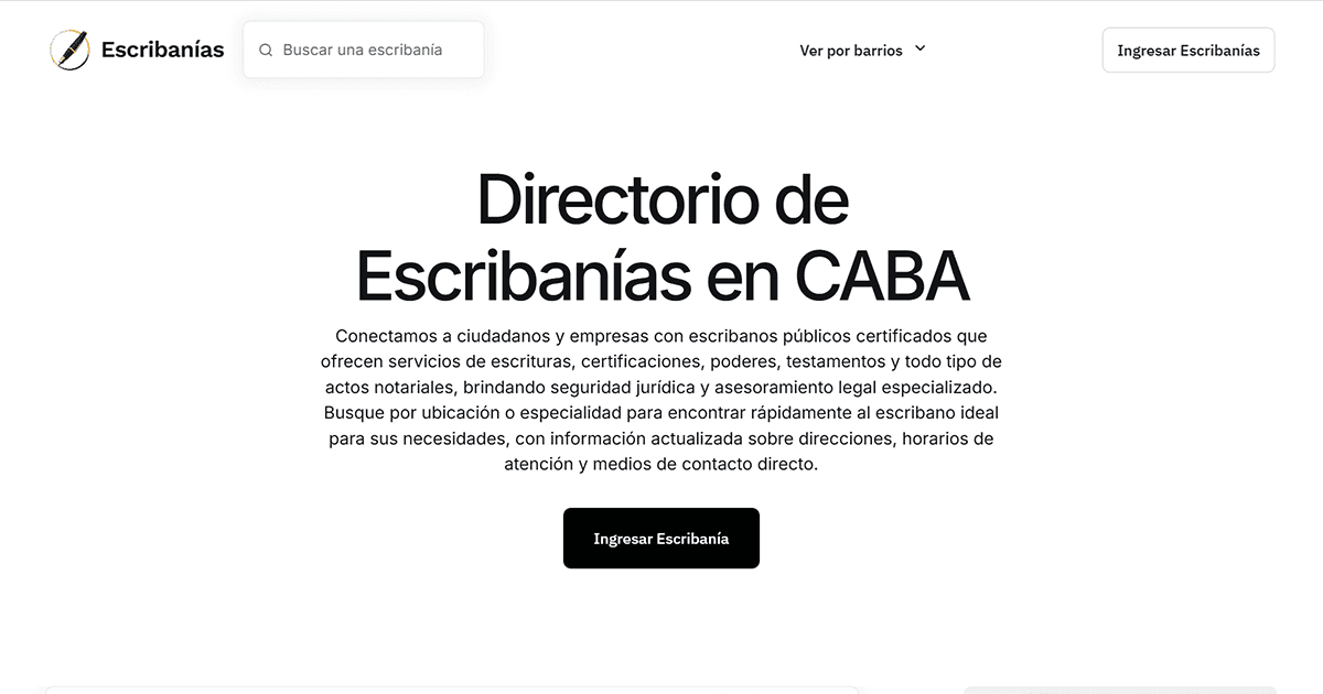 Escribanías | En el barrio de Belgrano | CABA