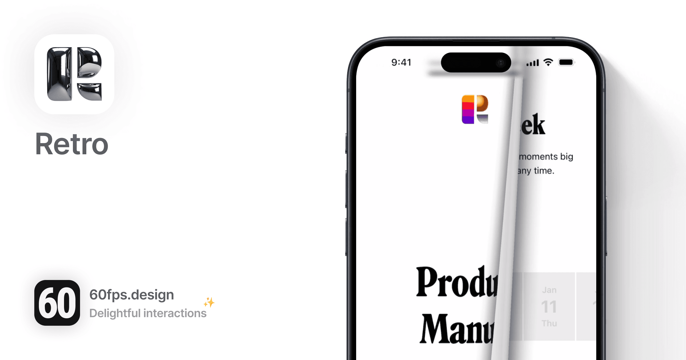 Retro iOS App UI/UX animation