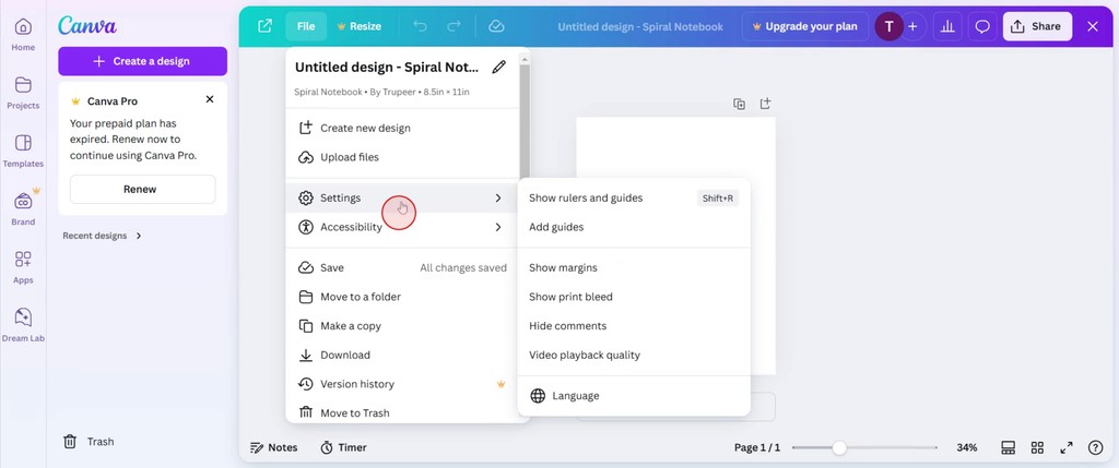 How to Create a Ruler in Canva – Quick Design Tip - 1 minute video guide