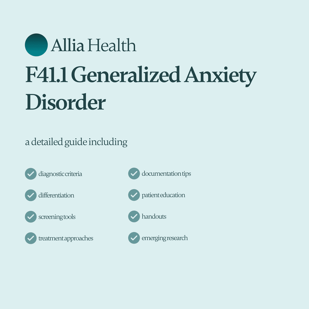 F41.1 Generalized Anxiety Disorder (GAD): Comprehensive Guide for ...
