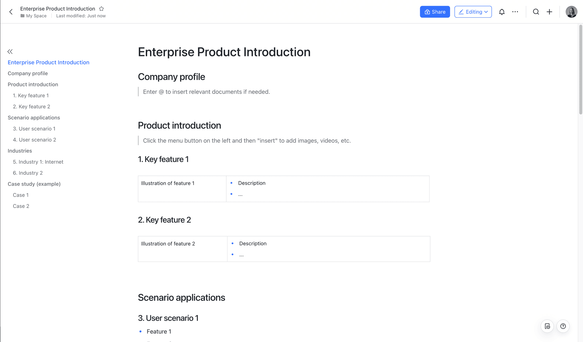 Enterprise Product Introduction Template | Lark Templates
