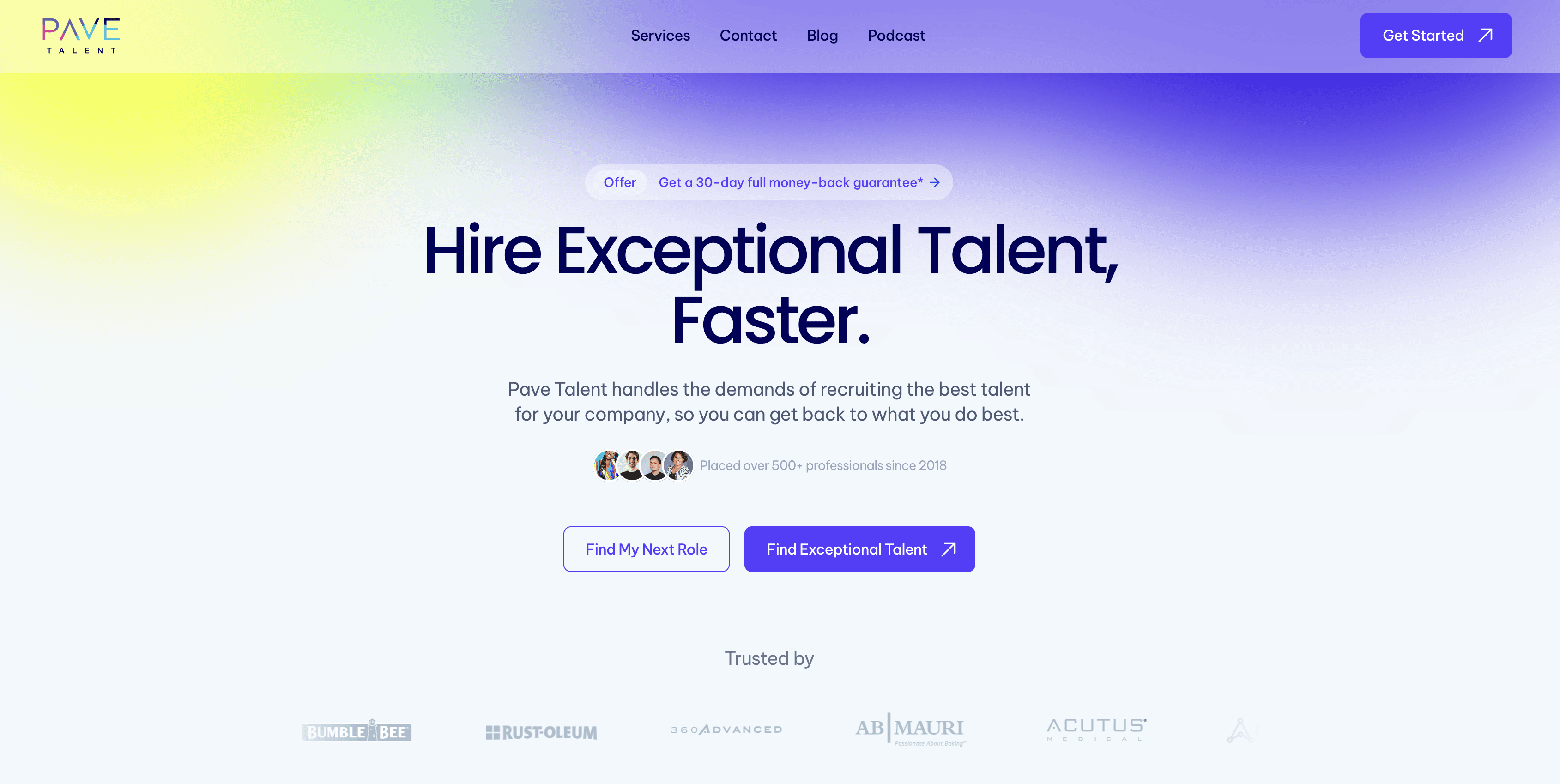 Pave Talent - Hire Exceptional Talent, Faster.