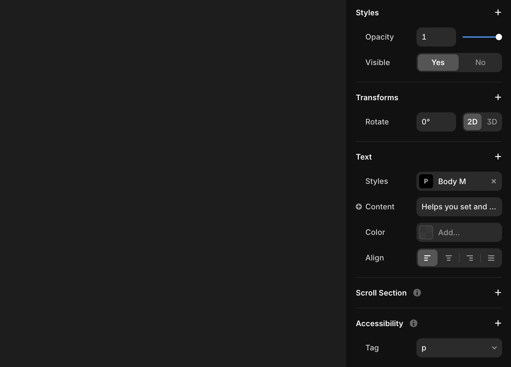 Using text styles — Framer Help