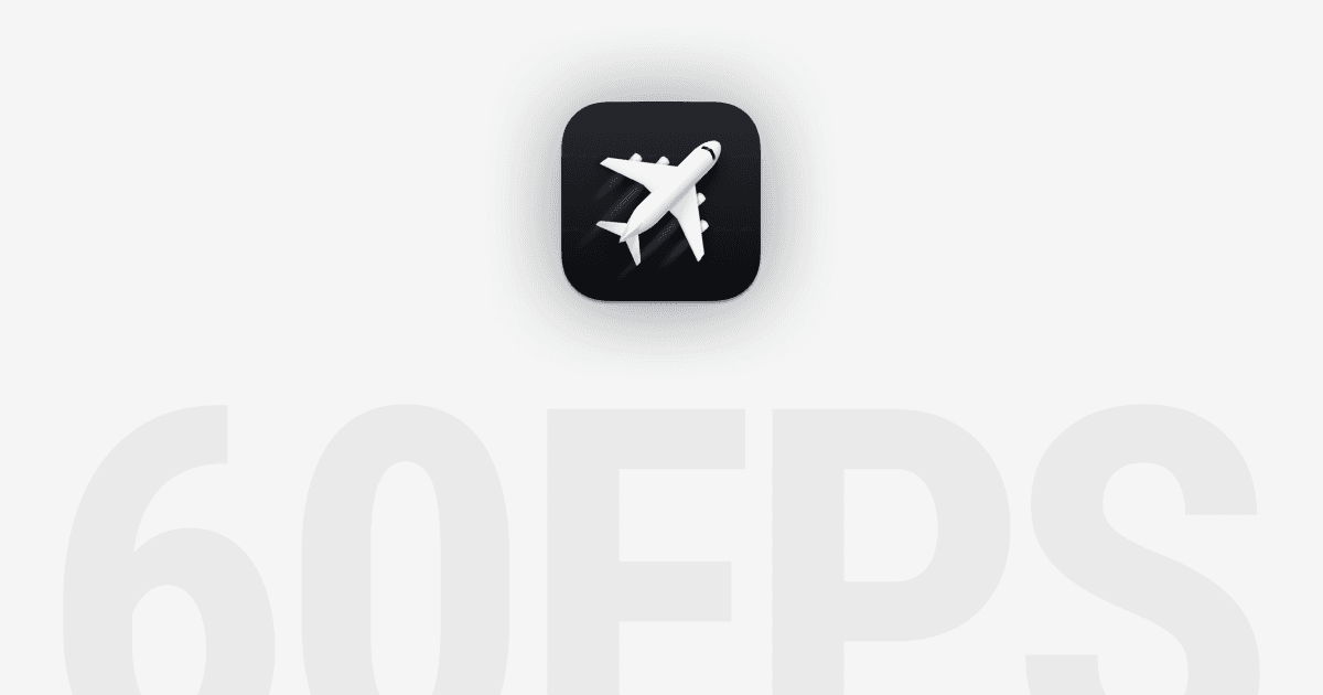 Flighty iOS App UI/UX design animation – 60fps