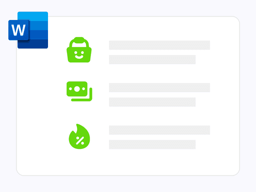 Icons for Word: Massive, consistent sets
