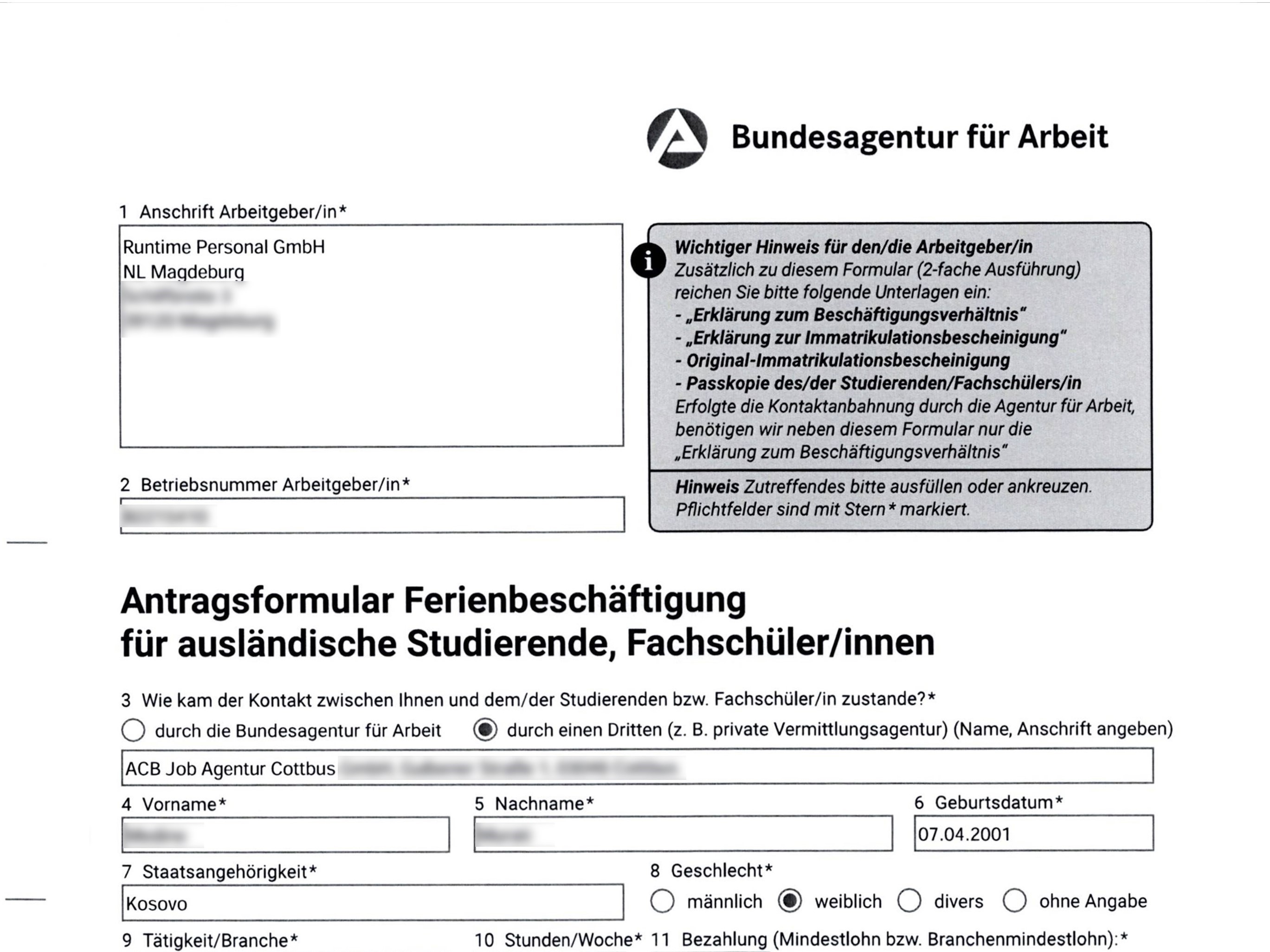 Worki - Work Permit for Student in Germany