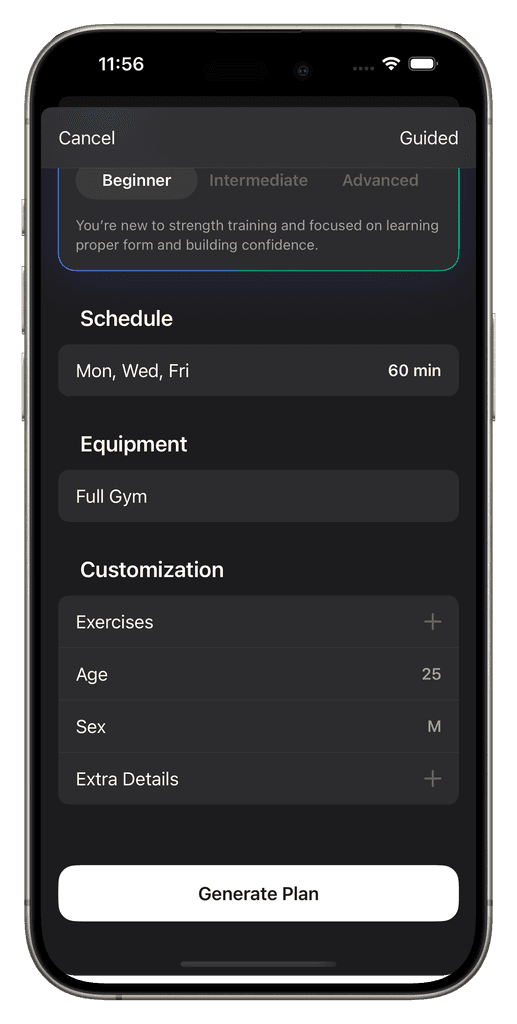 Personalized Workout Plan Generator | Free & Custom Fitness Plans