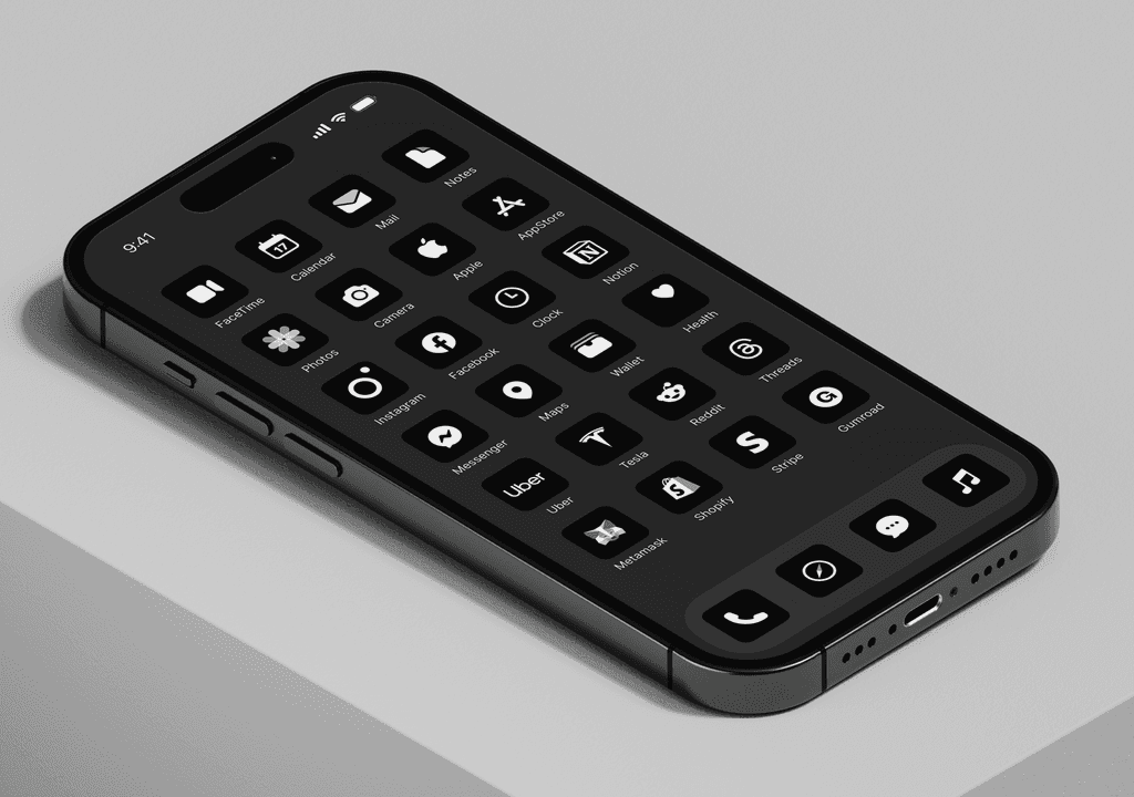 10+ Best Dark and Black iOS App Icons and Icon Packs - Solt Wagner