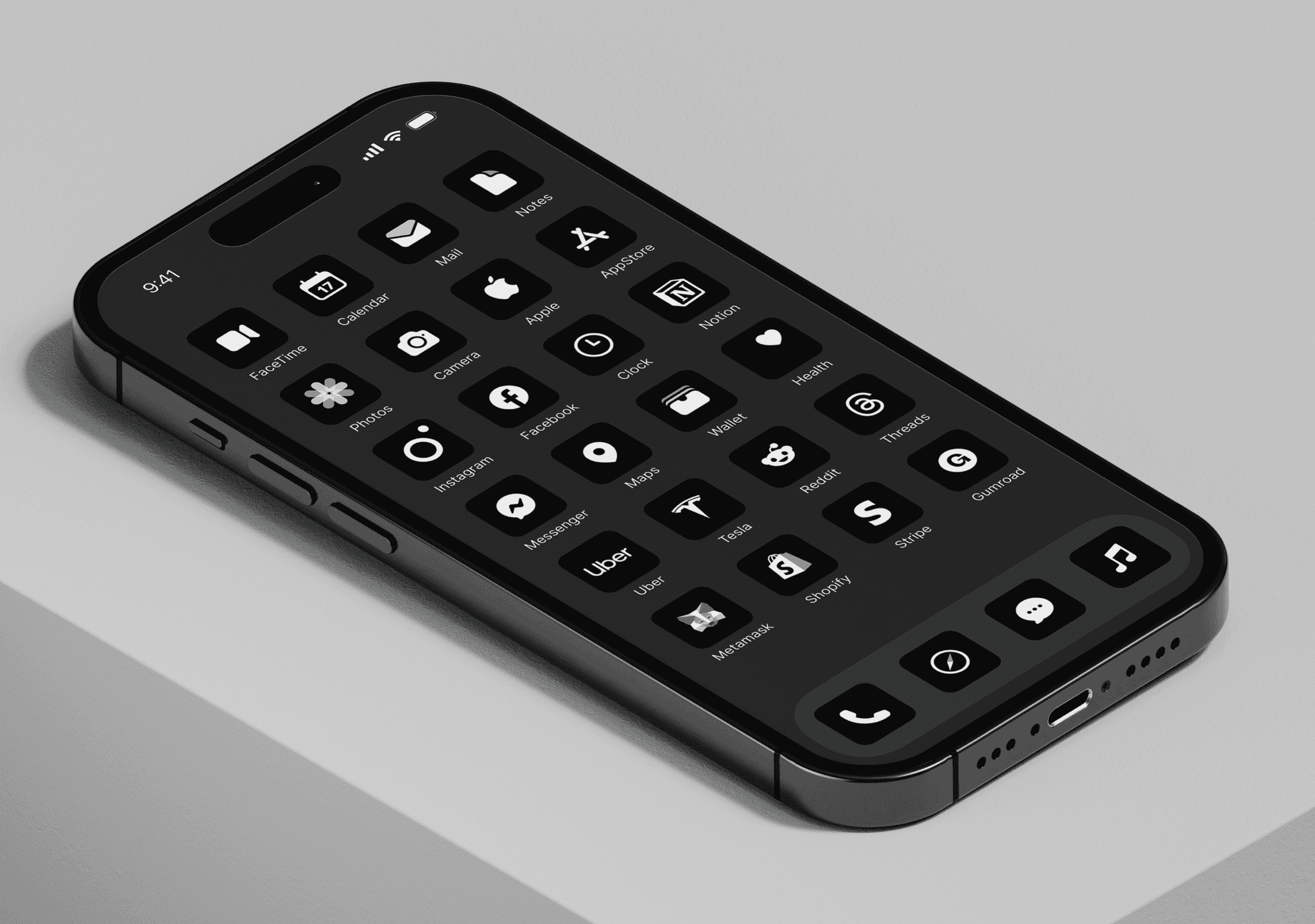 10+ Best Dark and Black iOS App Icons and Icon Packs - Solt Wagner