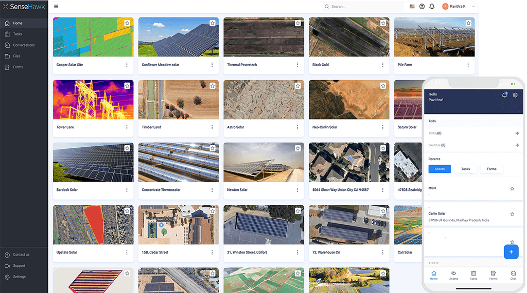 TaskMapper for construction projects powered by the SenseHawk Digitization Platform.