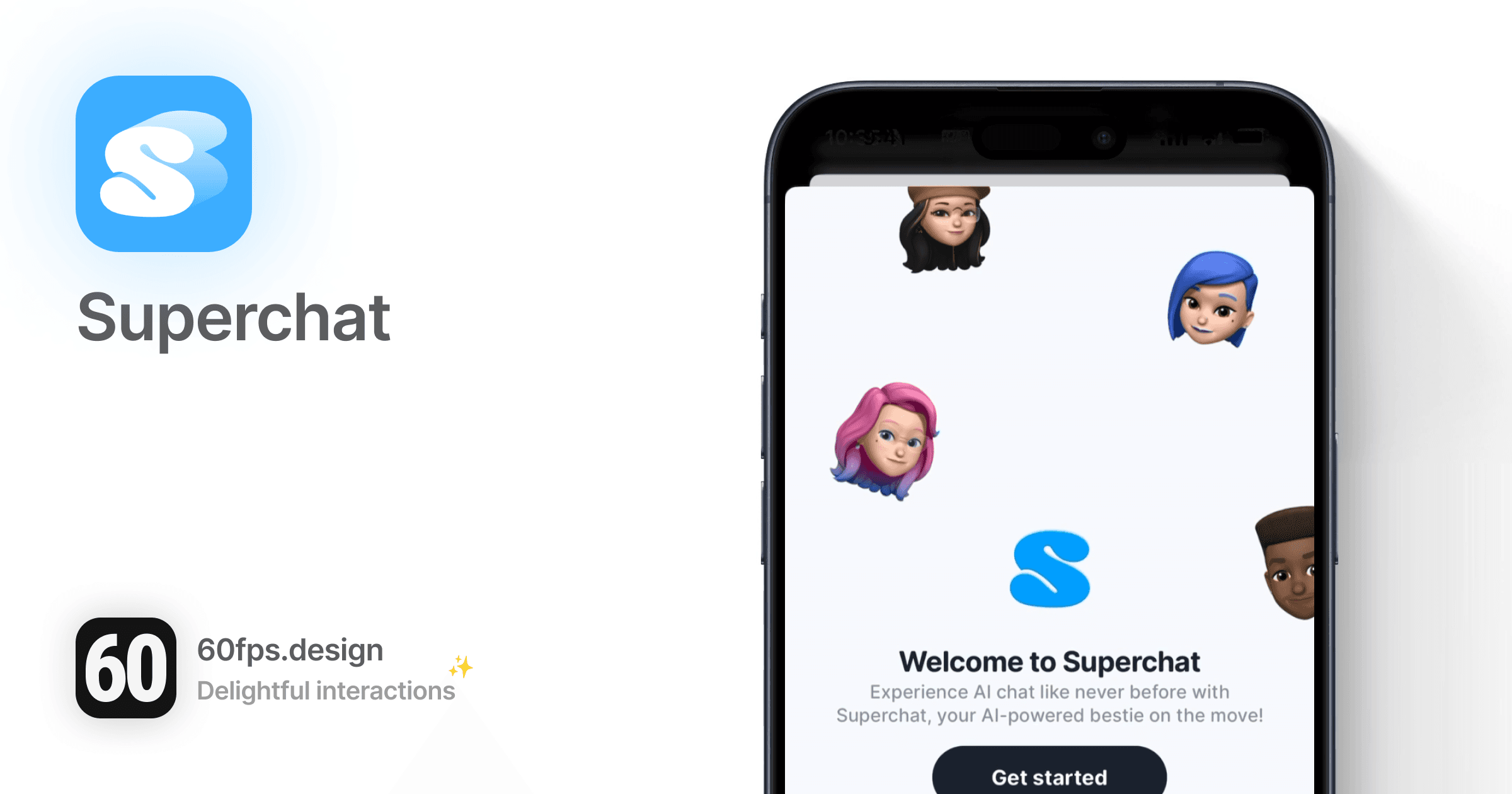 Superchat iOS App UI/UX animation