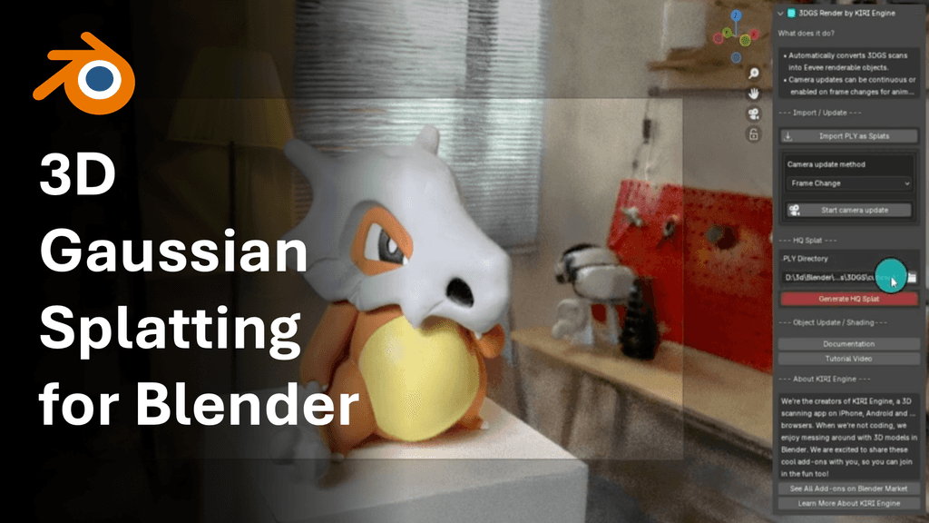Kiri Engine Gaussian Splatting Blender Add-On - Radiance Fields