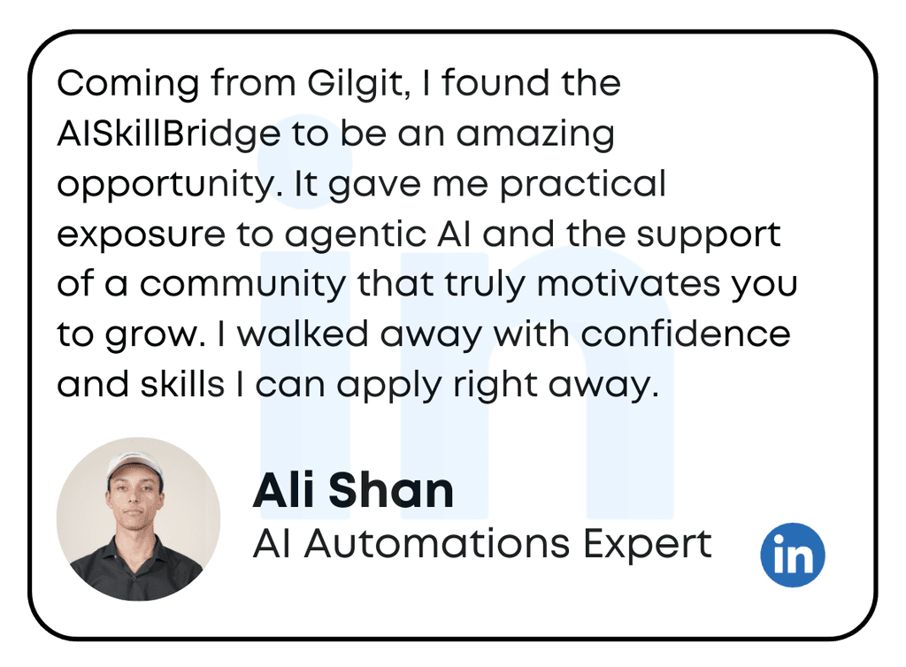 AI SkillBridge Pakistan's 1st Advanced AI Training School