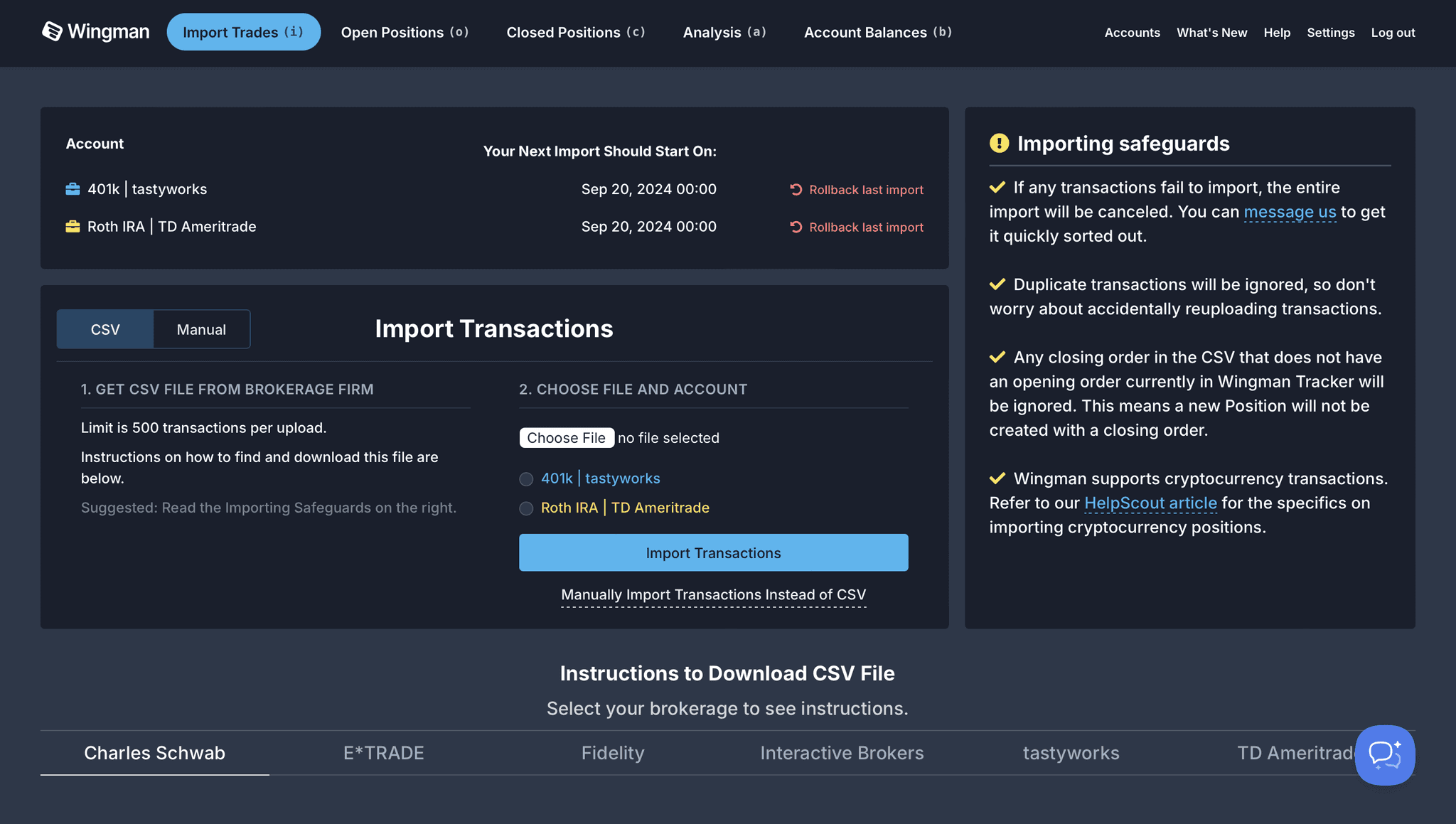 WingmanTracker: #1 Options Tracker & Options Trading Journal