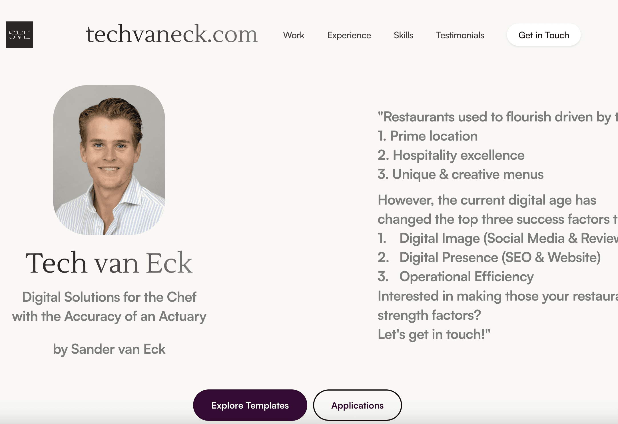 Tech van Eck - Restaurant Software Solutions