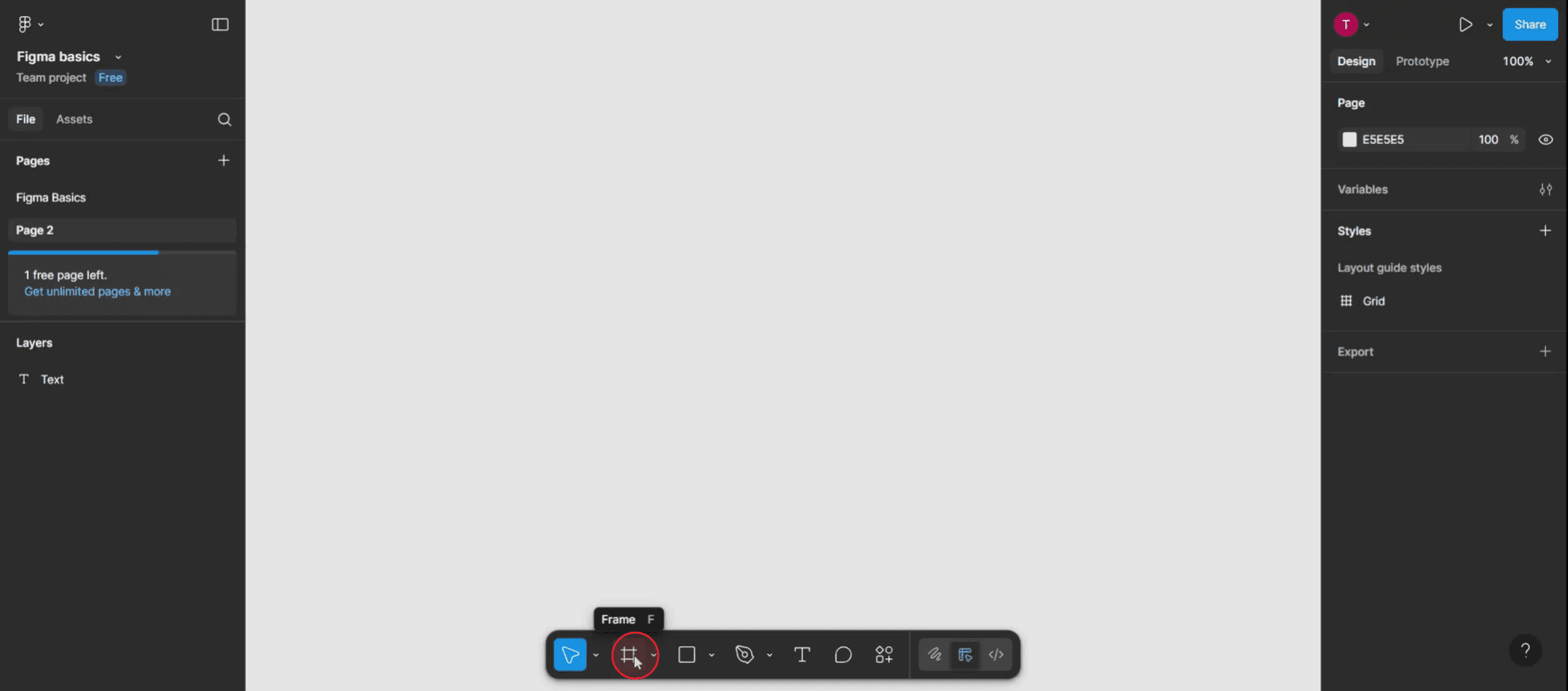 How to Create a Frame in Figma - 1 minute video guide