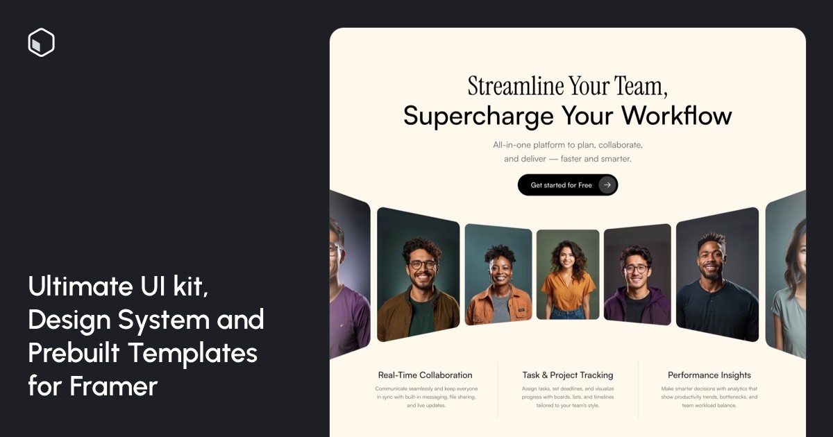 Day 85 - Hero section component for Framer - Frameblox UI kit