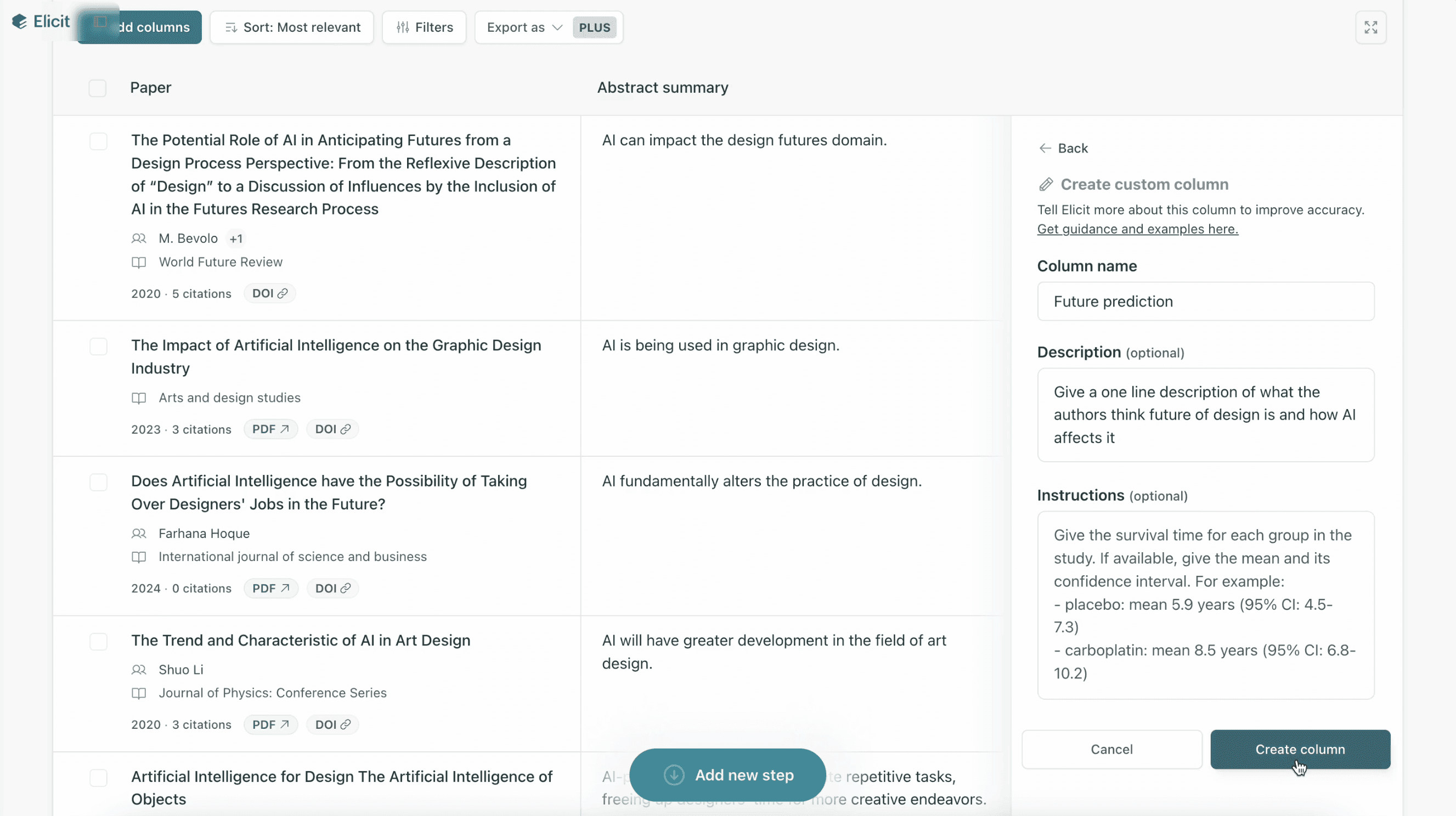 Elicit's bulk extraction from research papers - Assistive AI-UX Interaction | #1 library of AI ...