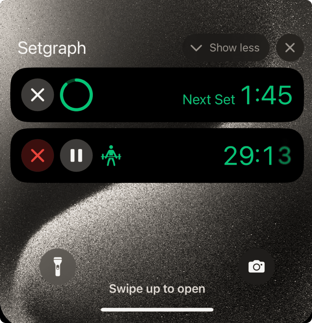 Setgraph - Aplicación simple para rastrear y registrar entrenamientos