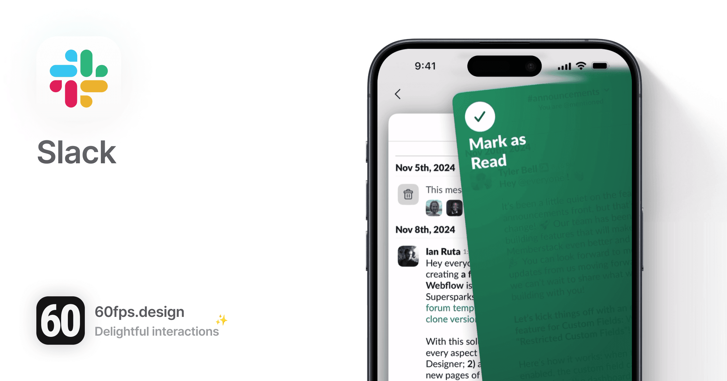 Slack iOS App UI/UX animation