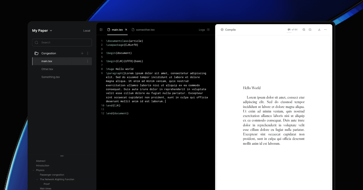 Crixet - Free LaTeX Editor & Overleaf Alternative