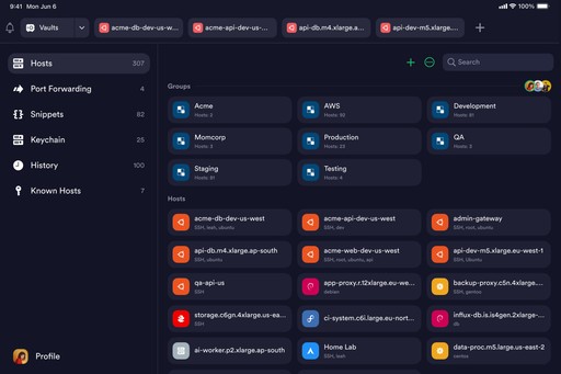 Free SSH Client for iPad