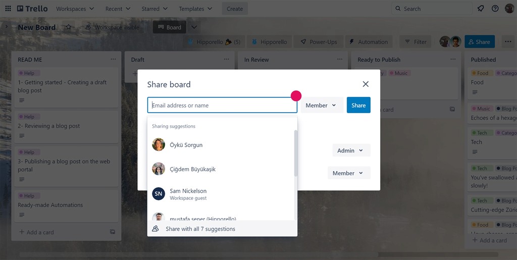 How to use Trello boards in a team - Hipporello