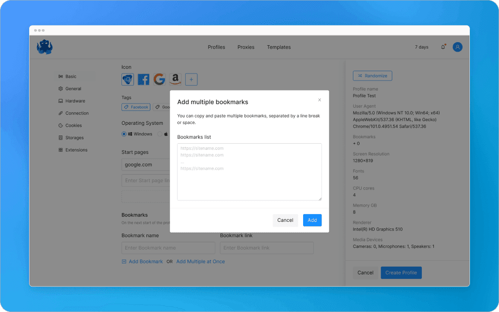 Octo Browser 1.8: Dark theme, importing bookmarks, and fixing User ...