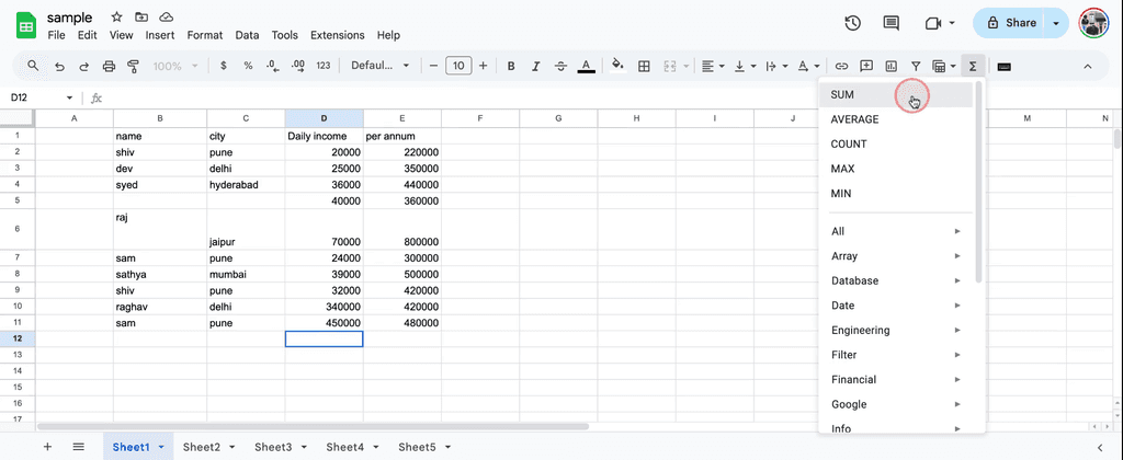 Cómo hacer una suma en Google Sheets – Guía de fórmula sencilla - Guía ...