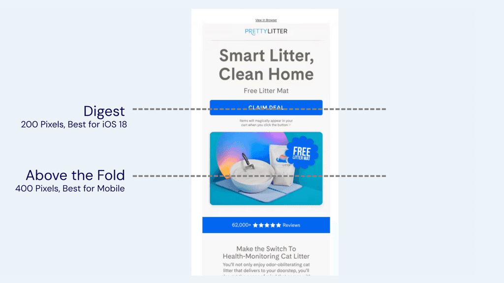Above the Fold: What Actually Belongs at the Top of Your Email Layout?
