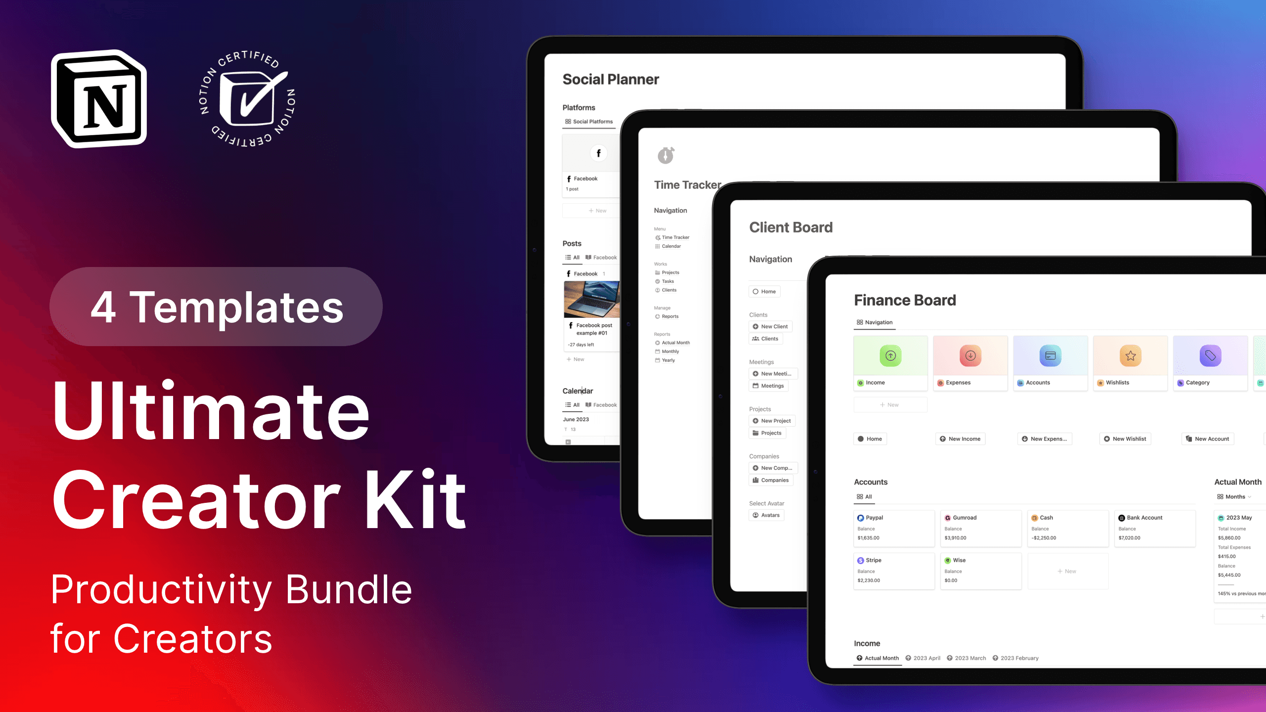 Ultimate Creator Kit Notion Template Bundle @ Solt Wagner