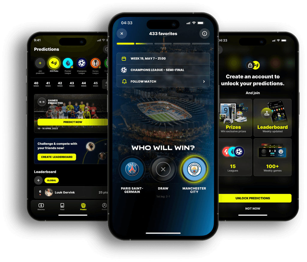 433 Football - App