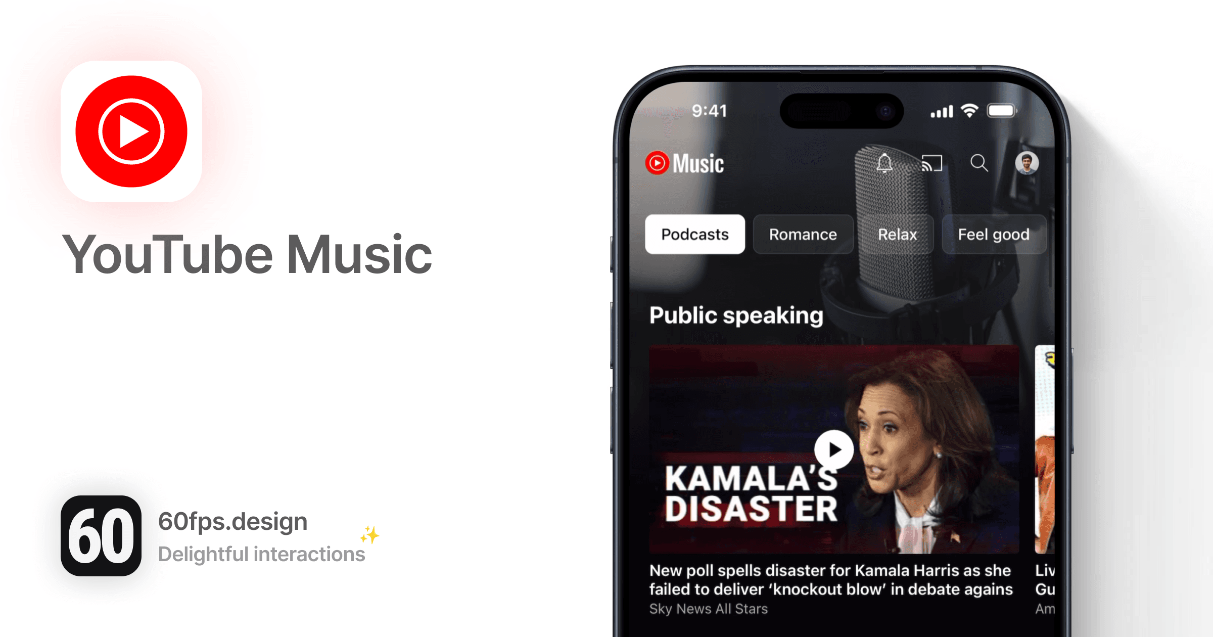 YouTube Music iOS App UI/UX animation