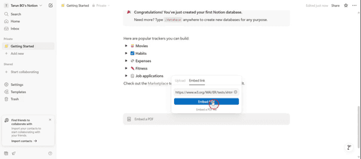 How to Embed PDF in Notion - 1 minute video guide