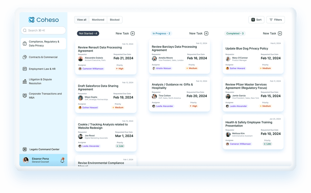 Coheso: GenAI Legal Front Door | Legal Intake | Work Management ...