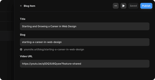 How to add video components to your CMS pages — Framer Help