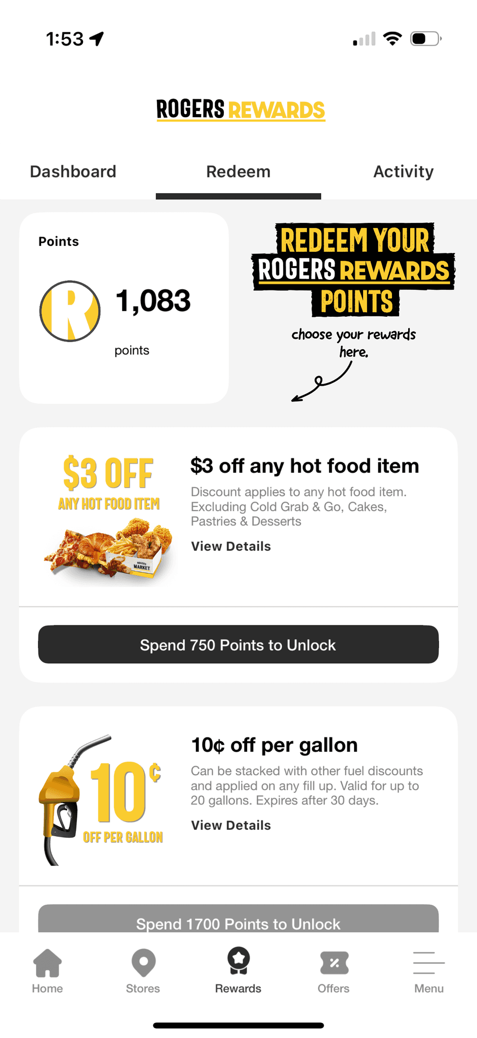 Rogers Market - Rewards