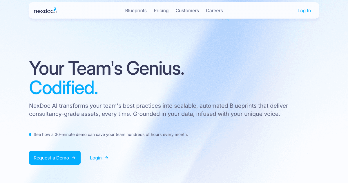 NexDoc AI | Automate Knowledge Work with AI Blueprints