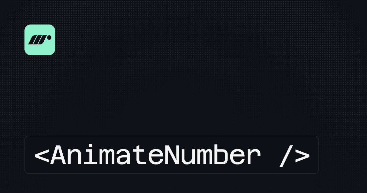 AnimateNumber — React ticker & countdown animation | Motion
