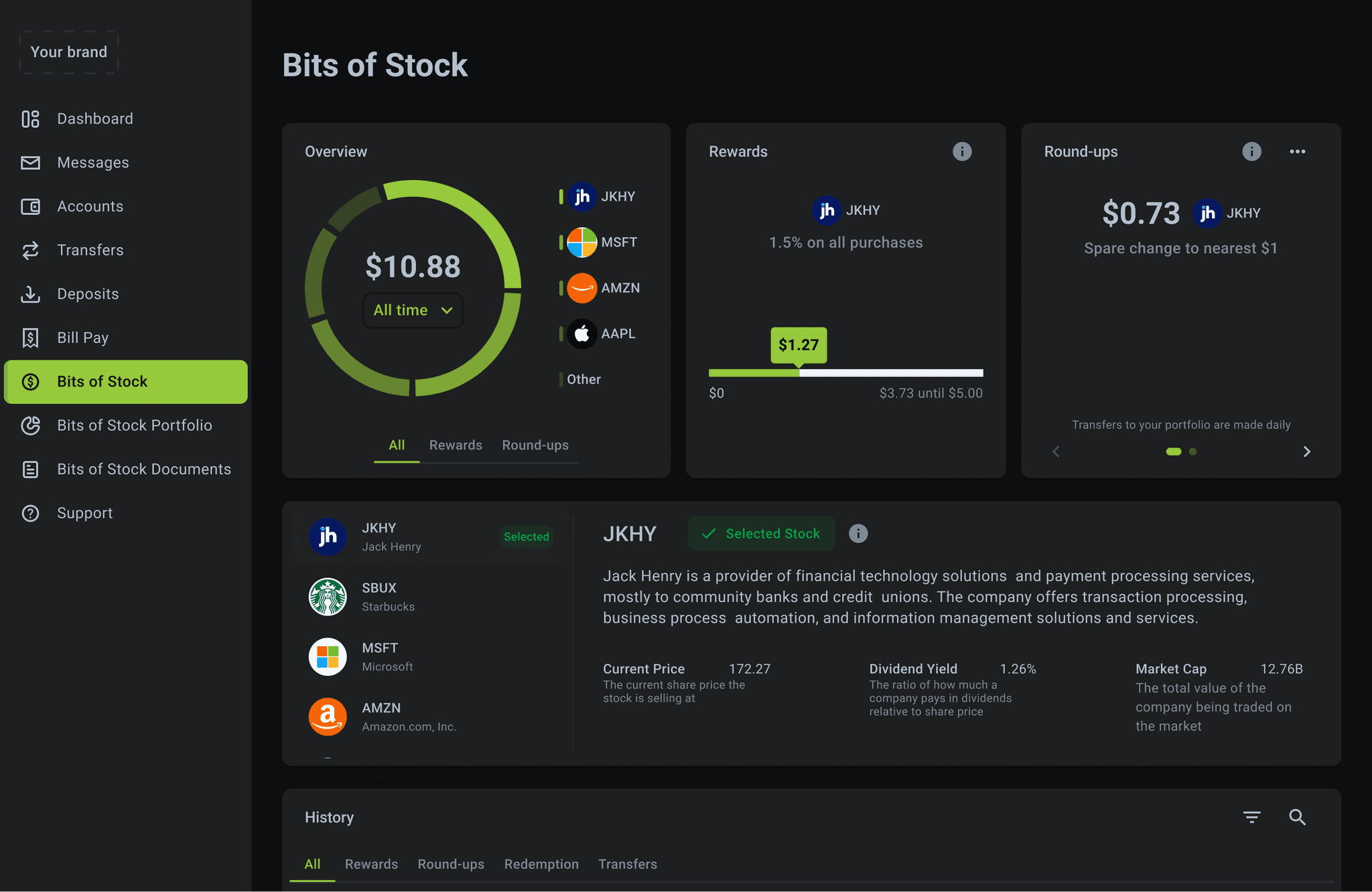 Bits of Stock™: Boost Interchange Revenue with Stock Rewards