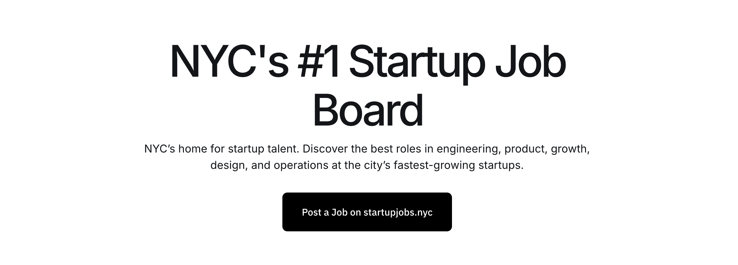 NYC Startup Jobs | Engineering, Product, Sales & Marketing Roles