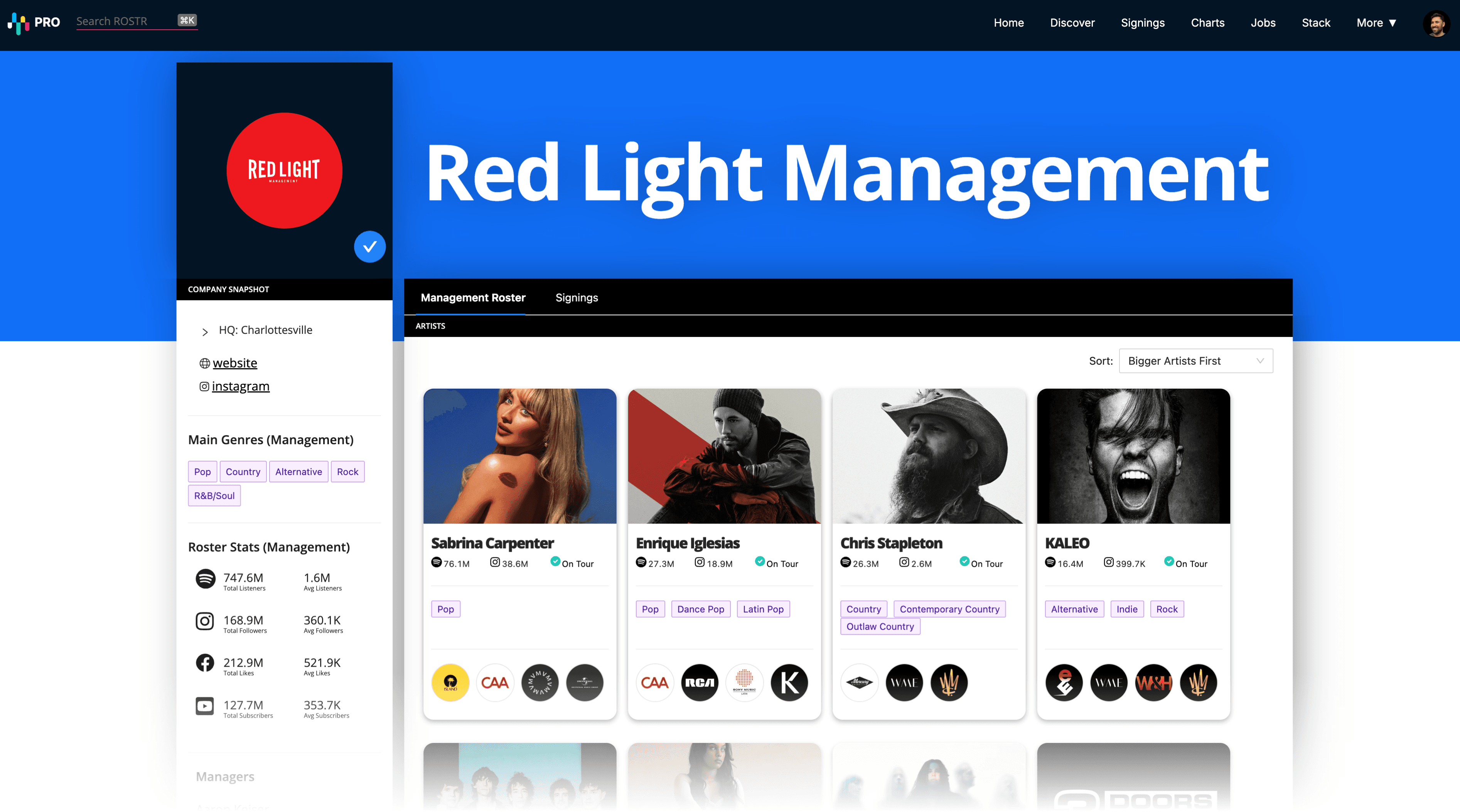 ROSTR - Music industry directory, contacts, data & jobs