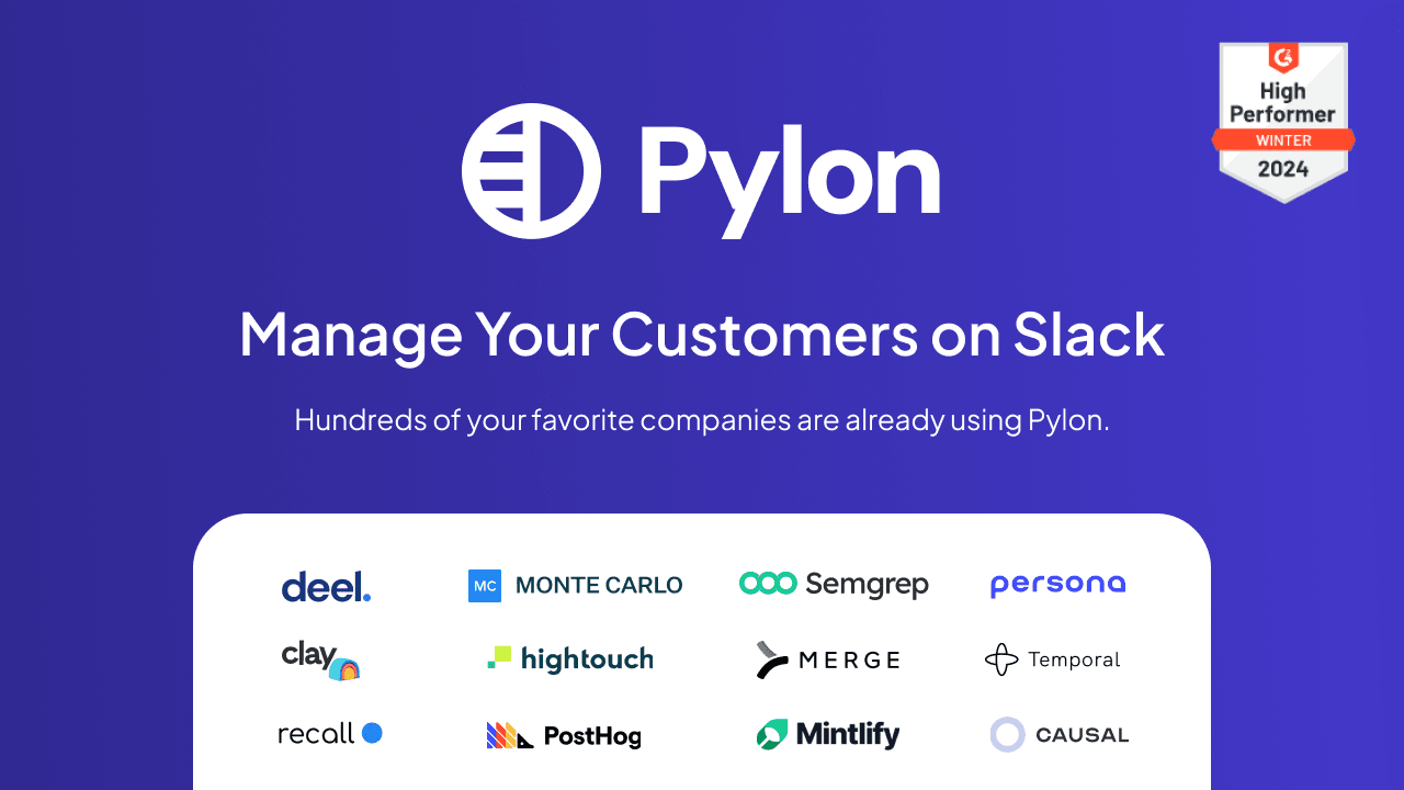 Pylon - Manage Customers on Slack