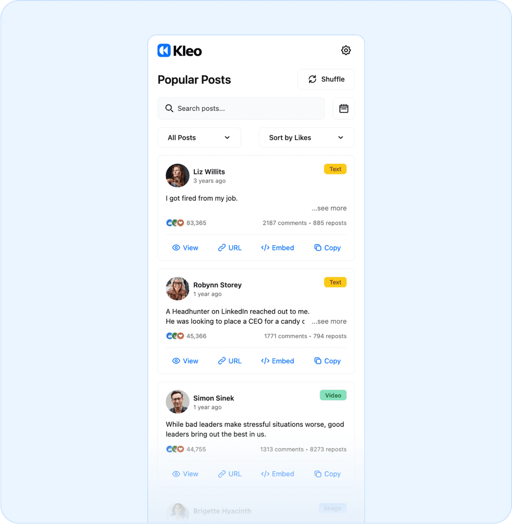 Kleo - Discover and Create LinkedIn Content