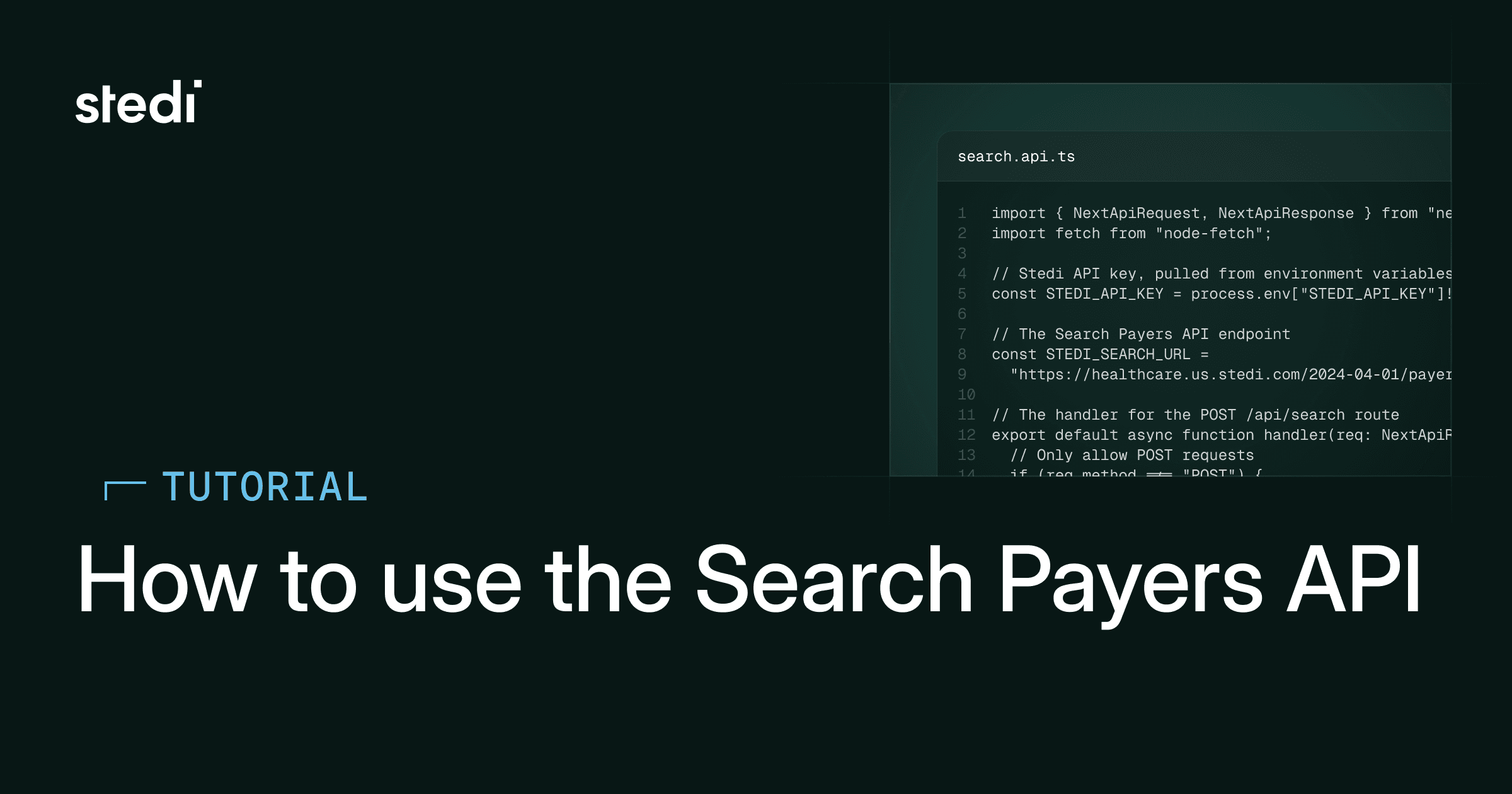 How to use Stedi's Search Payers API - Stedi
