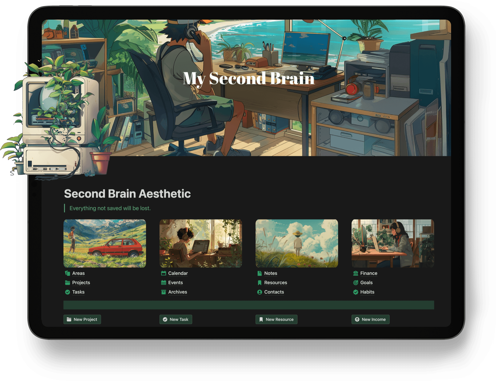 Notion Second Brain Aesthetic and Minimal Template by Solt Wagner