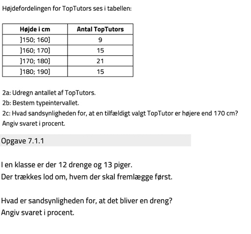 Gratis Matematik Opgaver Færdighedsregning Folkeskole - Toptutors