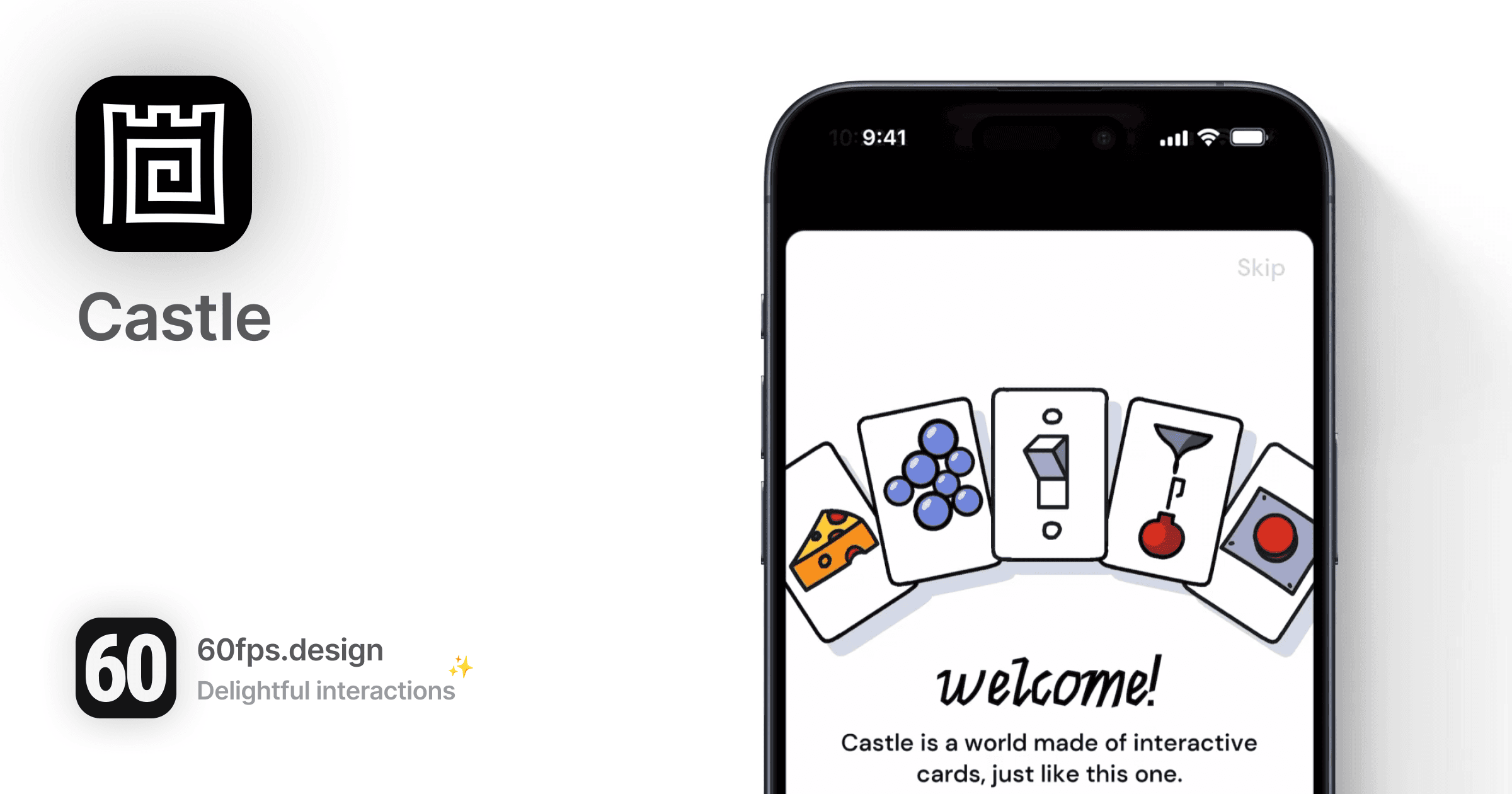 Castle iOS App UI/UX animation