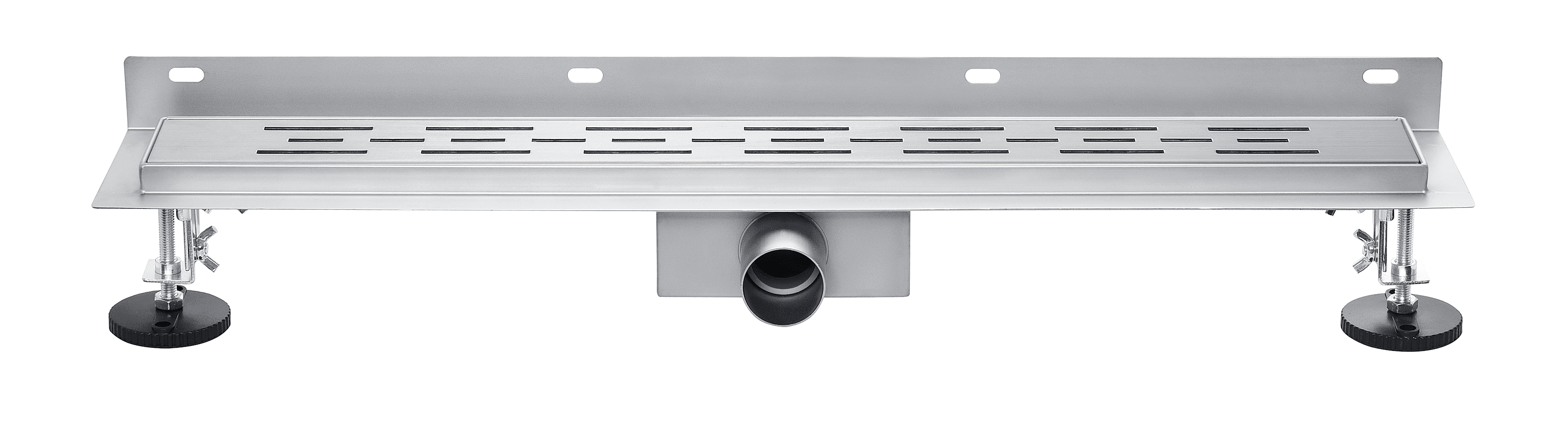 Dynamic Way douchegoot 90x7cm met muurflens rvs