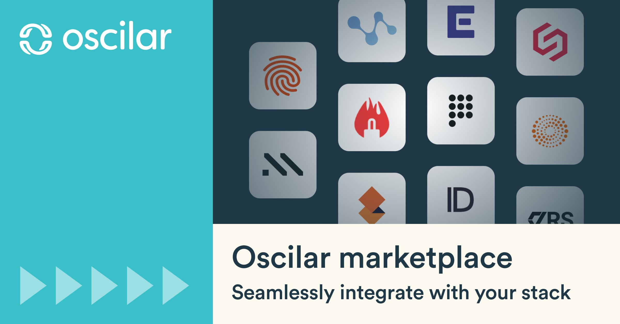 Oscilar Marketplace – leverage popular data sources that you can turn on within clicks.